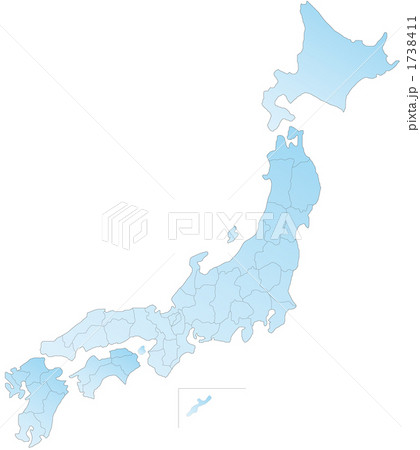 日本地図のイラスト素材 [1738411] - PIXTA