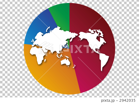 pie chart, pie-chart, world map - Stock Illustration [2942035] - PIXTA