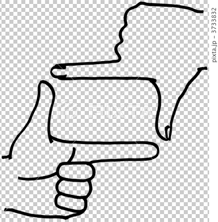 finger frame, frame, hands - Stock Illustration [3733832] - PIXTA