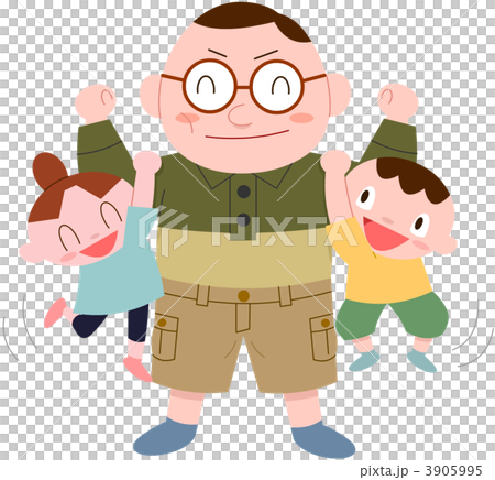 Strong dad - Stock Illustration [3905995] - PIXTA