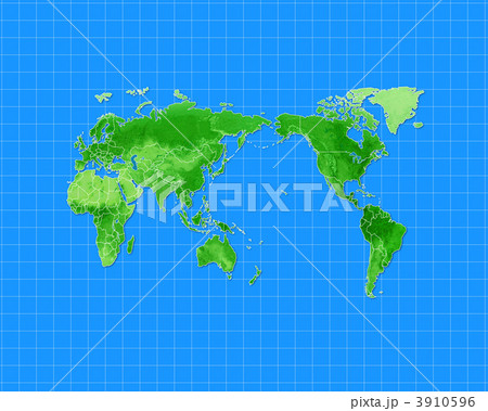 世界地図／白地図のイラスト素材 [3910596] - PIXTA