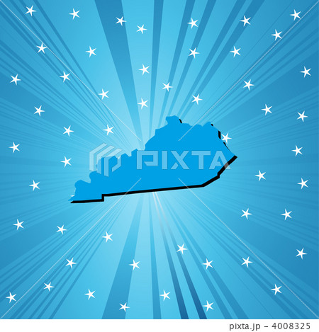 Blue Kentucky mapのイラスト素材 [4008325] - PIXTA