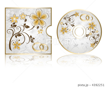 Wedding CD Labels on a white backgroundのイラスト素材 [4392251] - PIXTA