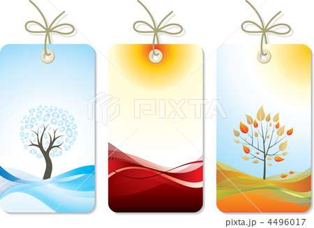 set of season tagのイラスト素材 [4496017] - PIXTA