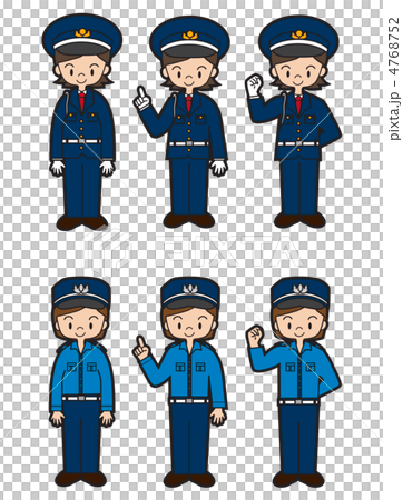 Security guard (female) - Stock Illustration [4768752] - PIXTA