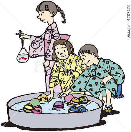 夏 夏祭りのイラスト素材 [4787170] - PIXTA