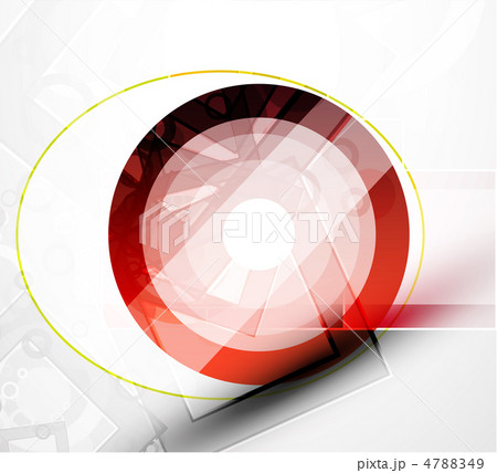 Abstract red round shape. Vector technologyのイラスト素材 [4788349] - PIXTA