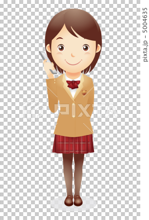 Female student illustration - Stock Illustration [5004635] - PIXTA