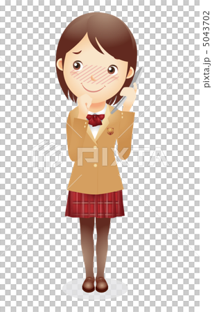 Female student illustration - Stock Illustration [5043702] - PIXTA