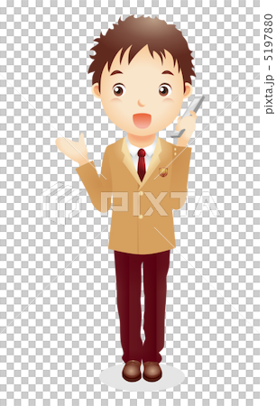 Male student illustration - Stock Illustration [5197880] - PIXTA