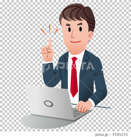 Number One index finger businessman... - Stock Illustration [5595253 ...