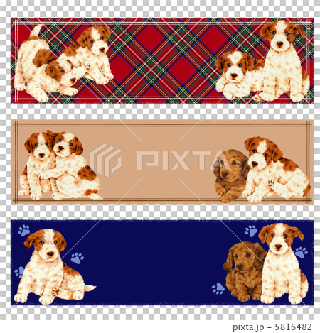 Cute dog's header - Stock Illustration [5816482] - PIXTA