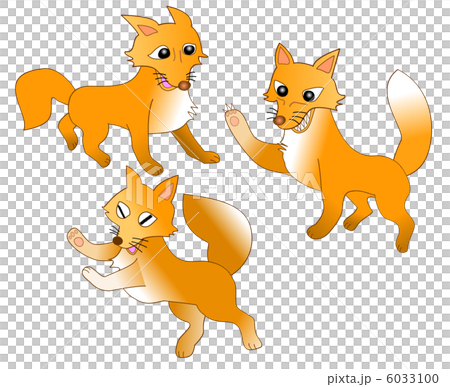 A fox fight - Stock Illustration [6033100] - PIXTA