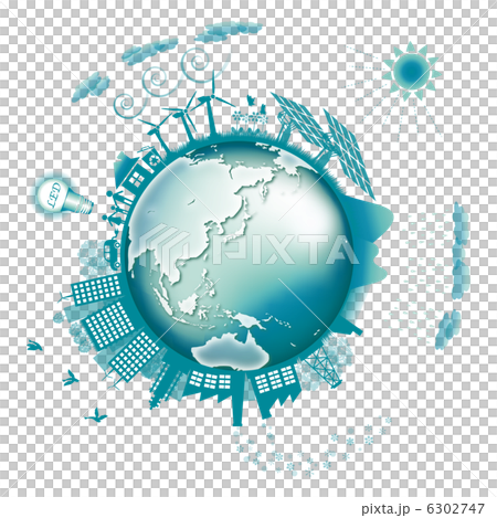 ECO image Illustration Blue Global Environment... - Stock Illustration ...