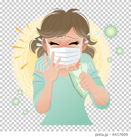Sneeze hay fever mask - Stock Illustration [6417609] - PIXTA