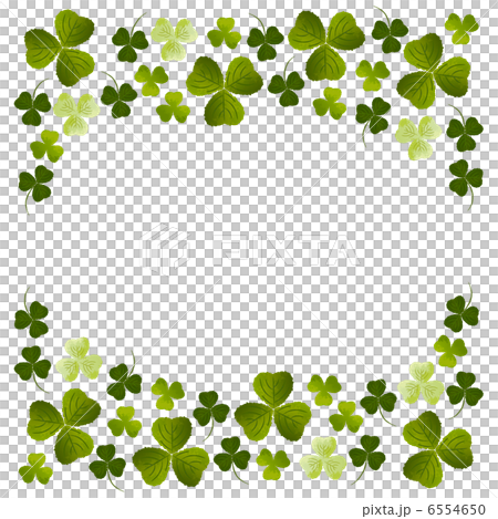 Clover four leaves decoration corner design... - Stock Illustration ...