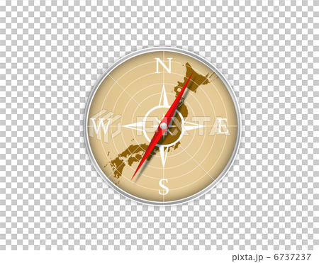 Japan map and compass - Stock Illustration [6737237] - PIXTA