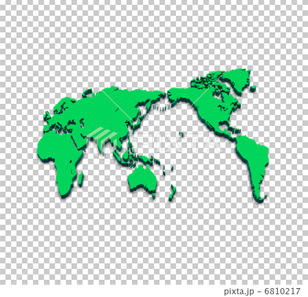 A world map of green · Blank map - Stock Illustration [6810217] - PIXTA