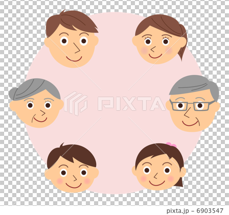 Family face three generations - Stock Illustration [6903547] - PIXTA