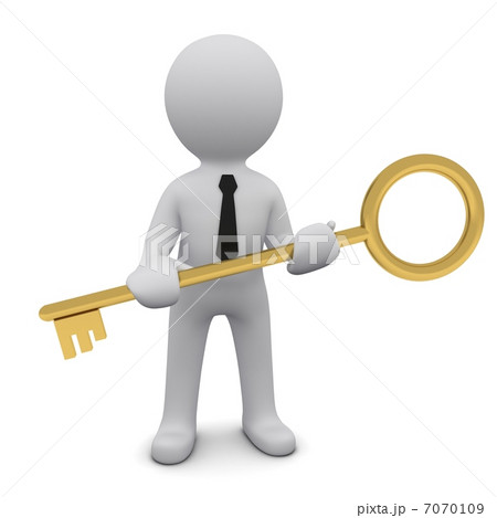 3D man with a keyのイラスト素材 [7070109] - PIXTA