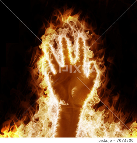 human hand open arms fireのイラスト素材 [7073500] - PIXTA
