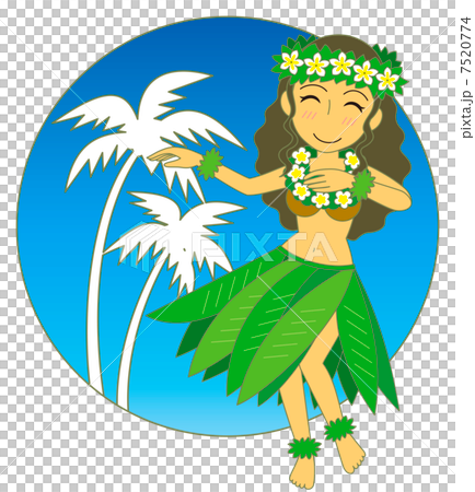 Hula Dance Tea Reef blue sky - Stock Illustration [7520774] - PIXTA