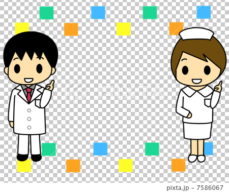 Doctor nurse frame - Stock Illustration [7586067] - PIXTA