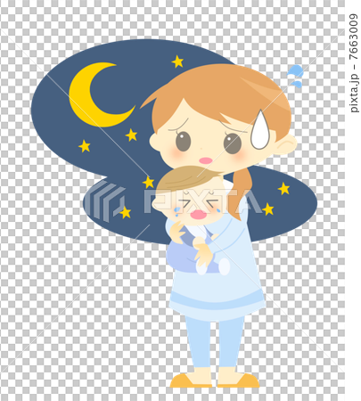 Children crying at night - Stock Illustration [7663009] - PIXTA