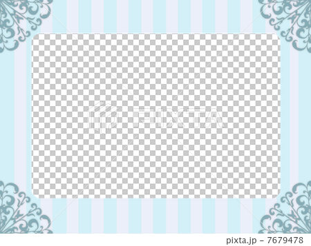 Frame striped blue - Stock Illustration [7679478] - PIXTA