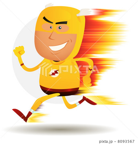 Comic Fast Running Superheroのイラスト素材 [8093567] - PIXTA
