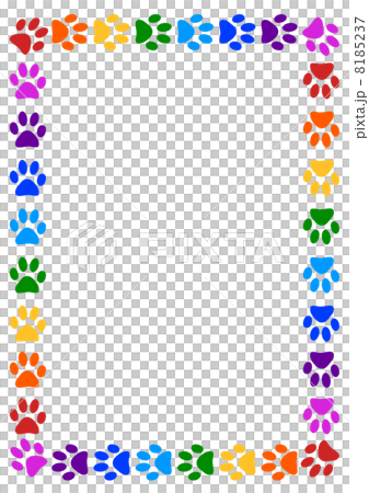 Dog footprint _ frame - Stock Illustration [8185237] - PIXTA