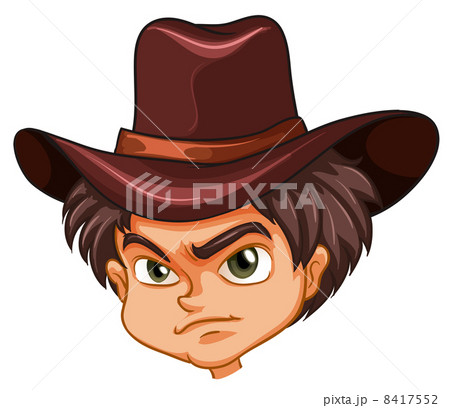 An angry face of a cowboyのイラスト素材 [8417552] - PIXTA