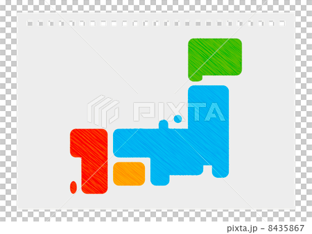 Japanese archipelago and drawing paper - Stock Illustration [8435867 ...