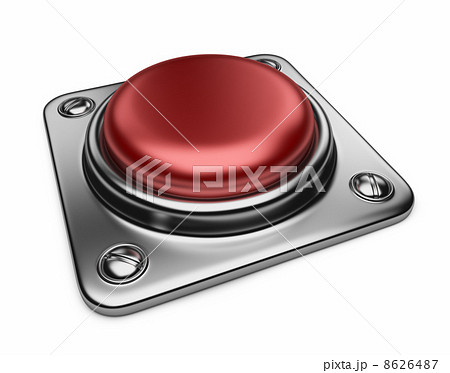 Empty alarm red button. 3D Icon isolated on...のイラスト素材 [8626487] - PIXTA