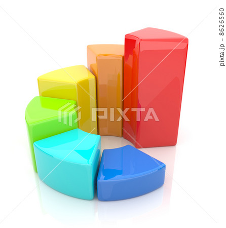 Ring chart. Business diagram 3D. Icon isolated...のイラスト素材 [8626560] - PIXTA