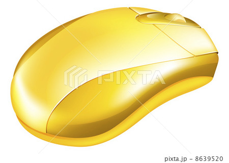 Golden Computer Mouse Illustrationのイラスト素材 [8639520] - PIXTA