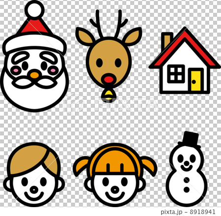 Christmas Santa Claus child face - Stock Illustration [8918941] - PIXTA