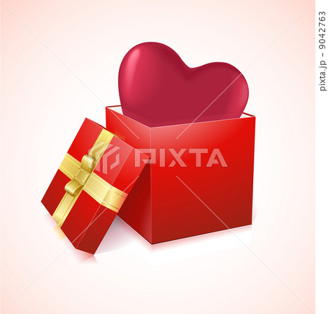 Open box with heart vector illustrationのイラスト素材 [9042763] - PIXTA