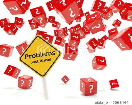 Problems just ahead road signのイラスト素材 [9068444] - PIXTA