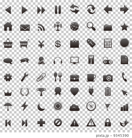 Icon 64 sets (white background) - Stock Illustration [9345390] - PIXTA