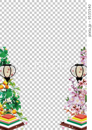 Image frame of the Hina Matsuri - Stock Illustration [9535540] - PIXTA