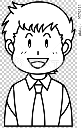 Character / young man / self-introduction - Stock Illustration [9579213 ...