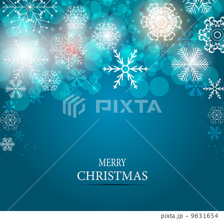Christmas snowflakes background vector...のイラスト素材 [9631654] - PIXTA