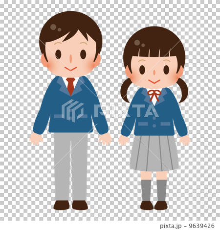 Student male and female blazer - Stock Illustration [9639426] - PIXTA