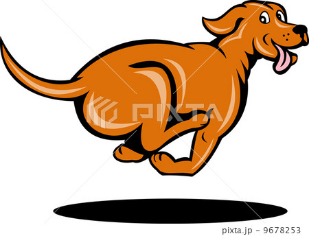 dog runningのイラスト素材 [9678253] - PIXTA