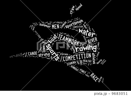 Rowing boat pictogram on black backgroundのイラスト素材 [9683051] - PIXTA