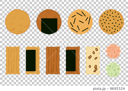 rice crackers - Stock Illustration [9695324] - PIXTA