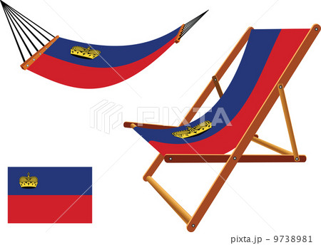 liechtenstein hammock and deck chair setのイラスト素材 [9738981] - PIXTA