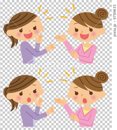 Female conversation - Stock Illustration [9789635] - PIXTA
