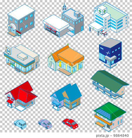 Various buildings / three-dimensional map - Stock Illustration [9864840 ...